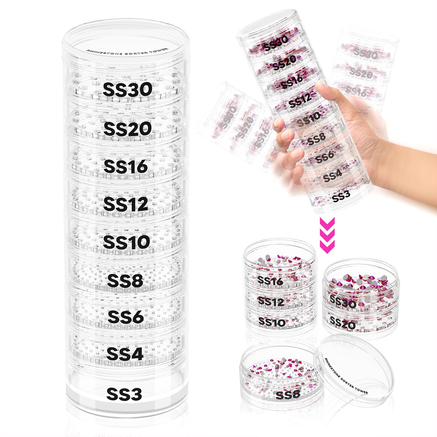 Amazon.com: Stackable Rhinestone Sorter Tower, Rhinestone Sorter by ...