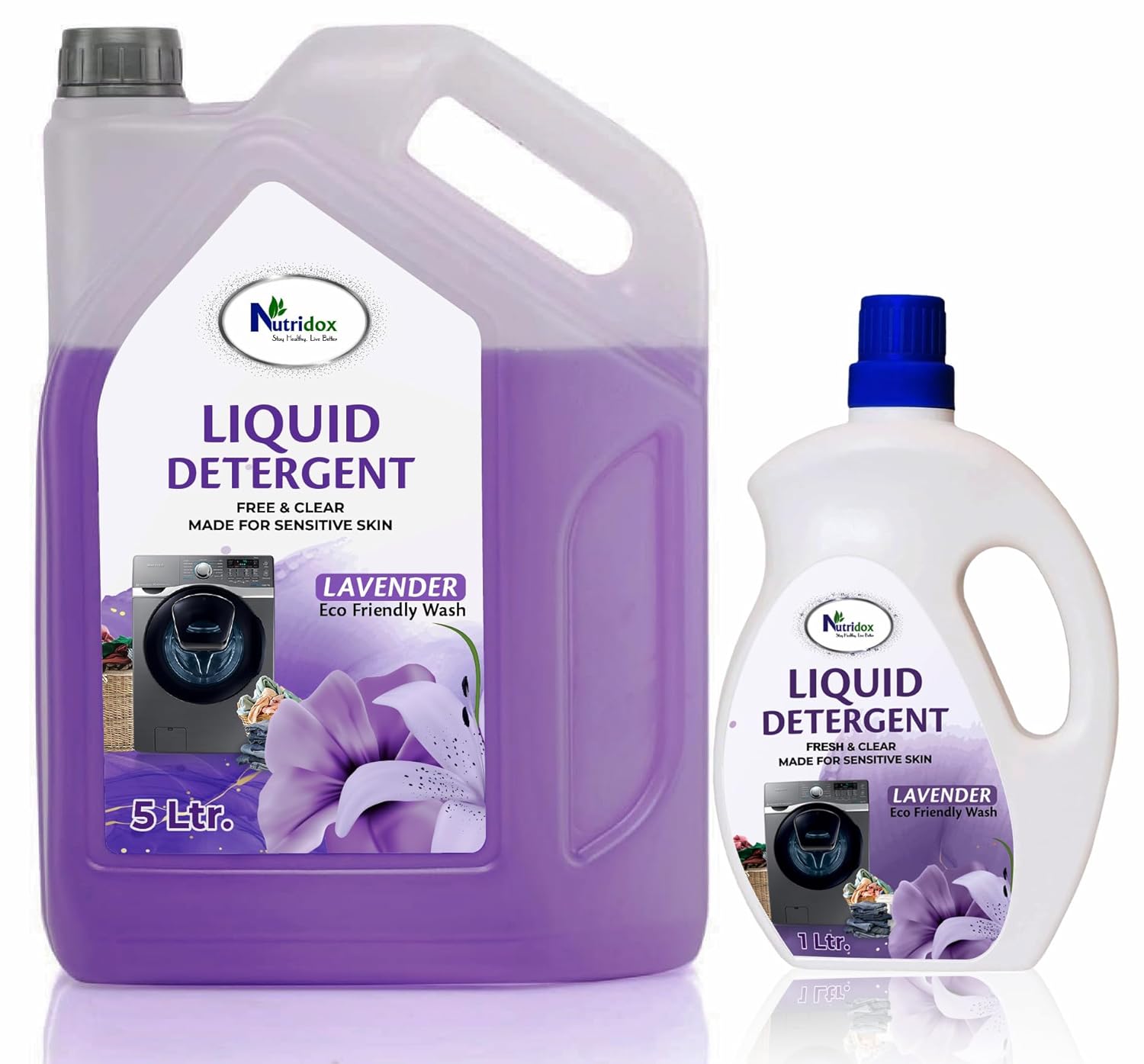Nutridox Liquid Detergent 5 Ltr + 1 Ltr | For Top Load & Front Load ...