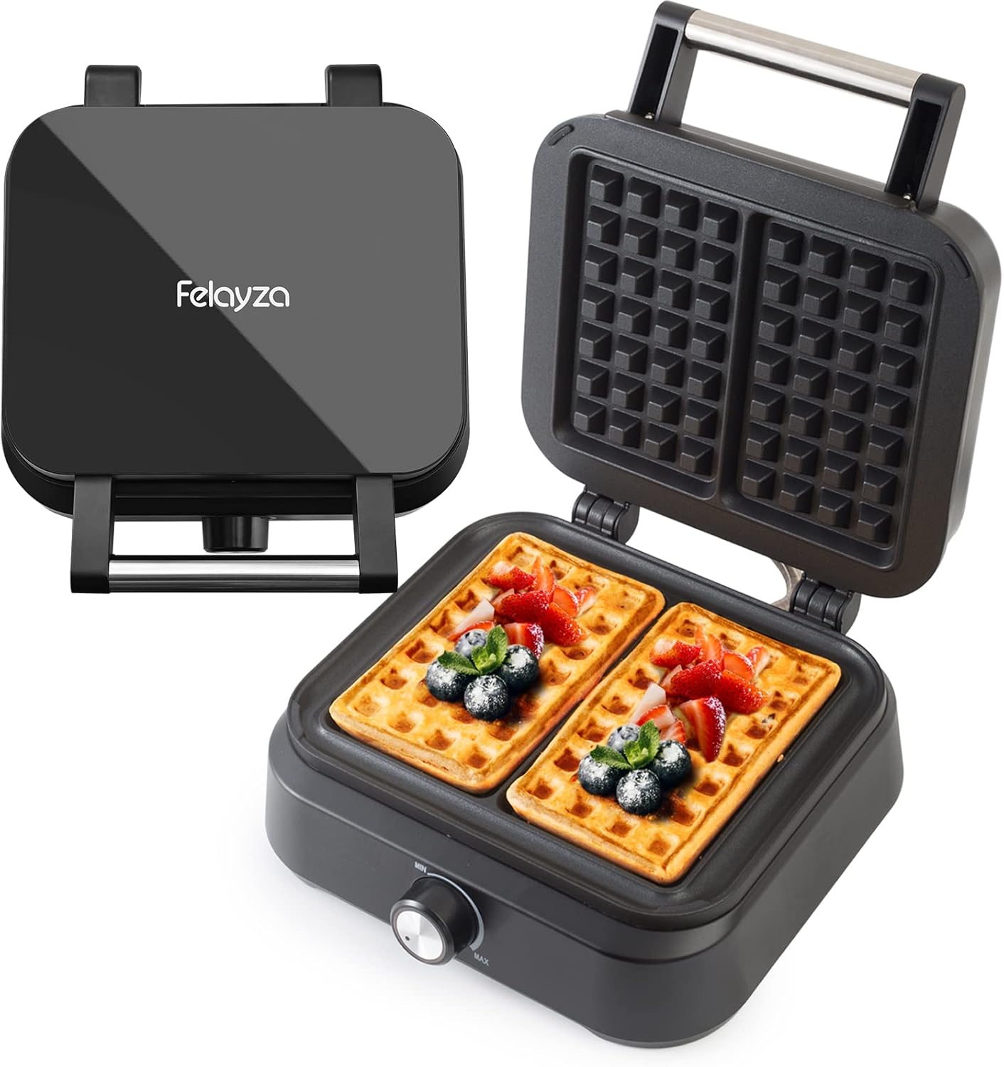 Amazon.com: FELAYZA Aluminum Waffle Maker, 1500W Belgian Waffle Maker ...