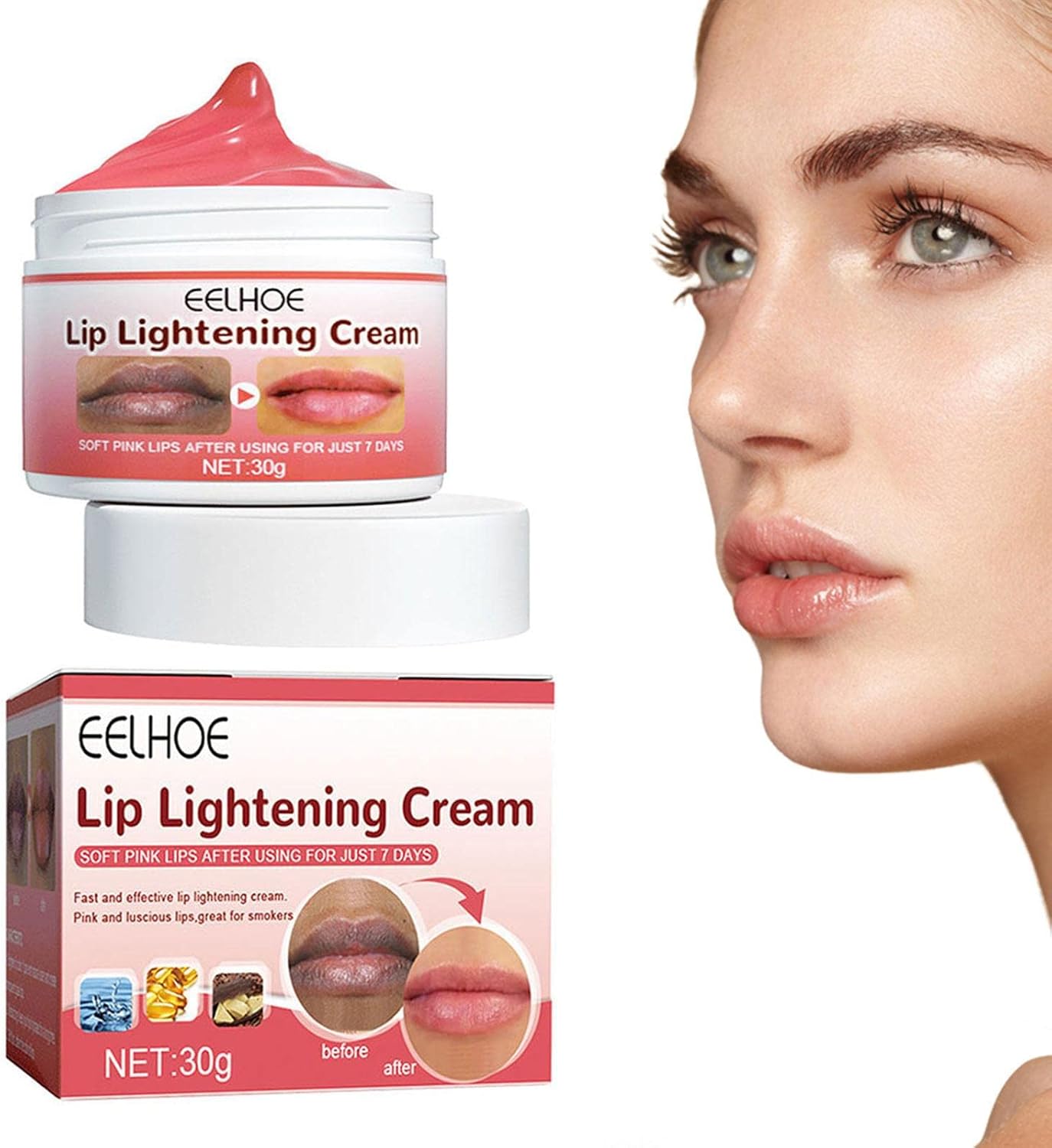 Lip Brightening for Dark Lips | 30g Lip Lightening Cream, Refreshing ...