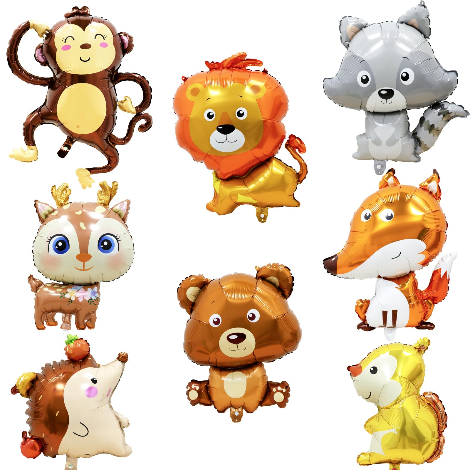 Amazon.com: PatiCool Foil Animal Balloons 8PCS, Jungle Safari Woodland ...