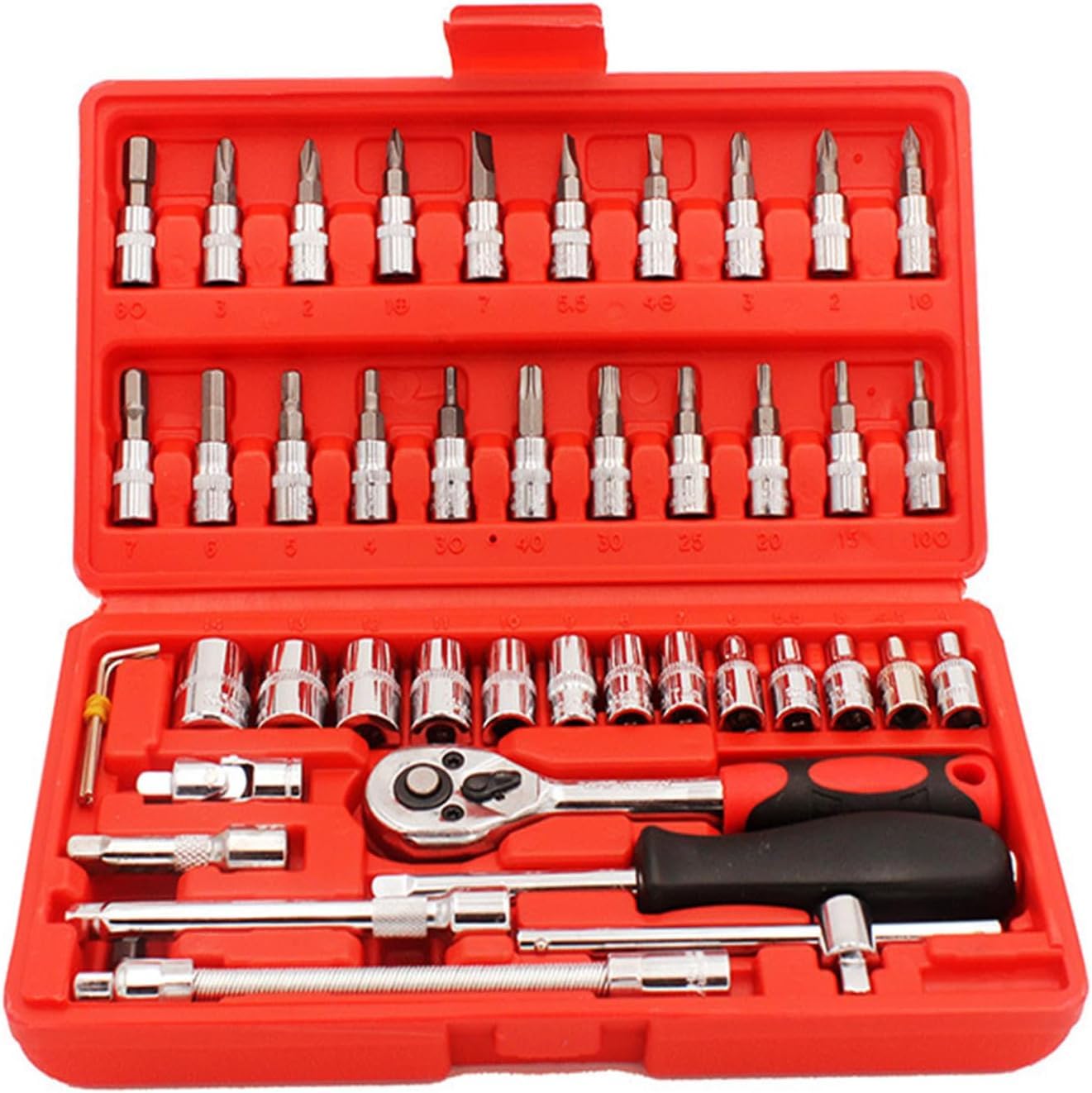 natureRAW 46 in 1 Pcs Tool Kit & Screwdriver and Socket Set | Multi ...