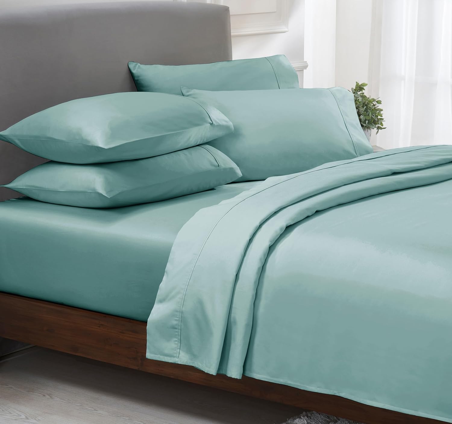 Amazon.com: California Design Den Full Size Teal Sheet Set - 6 Piece ...