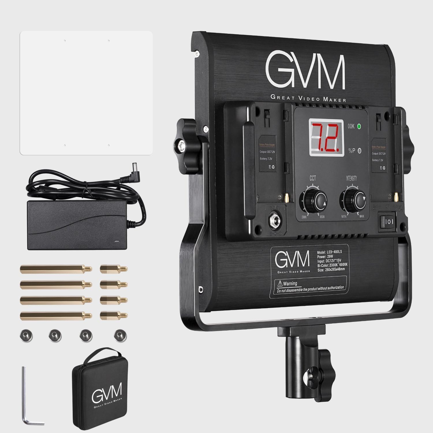 Amazon.com : GVM Great Video Maker GVM Slim LED Panel Video Light ...