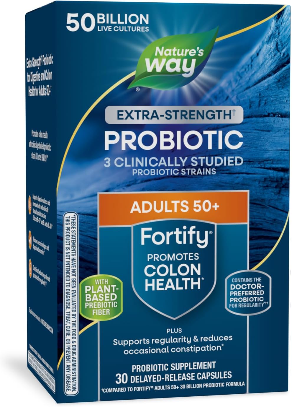 Amazon.com: Nature’s Way Fortify Extra Strength† Probiotic Age 50+, 50 ...