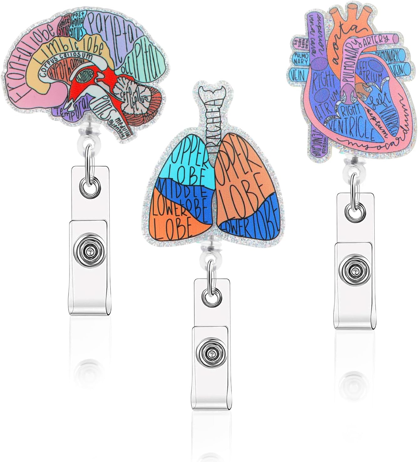 Amazon.com : Cardiac Badge Reel Holder Retractable with ID Clip Funny ...