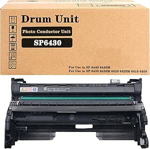 Amazon.com: Compatible SP6430 Drum Unit for Ricoh SP 6440 6440M SP 6430 6430M 6420 6420M 6410 ...