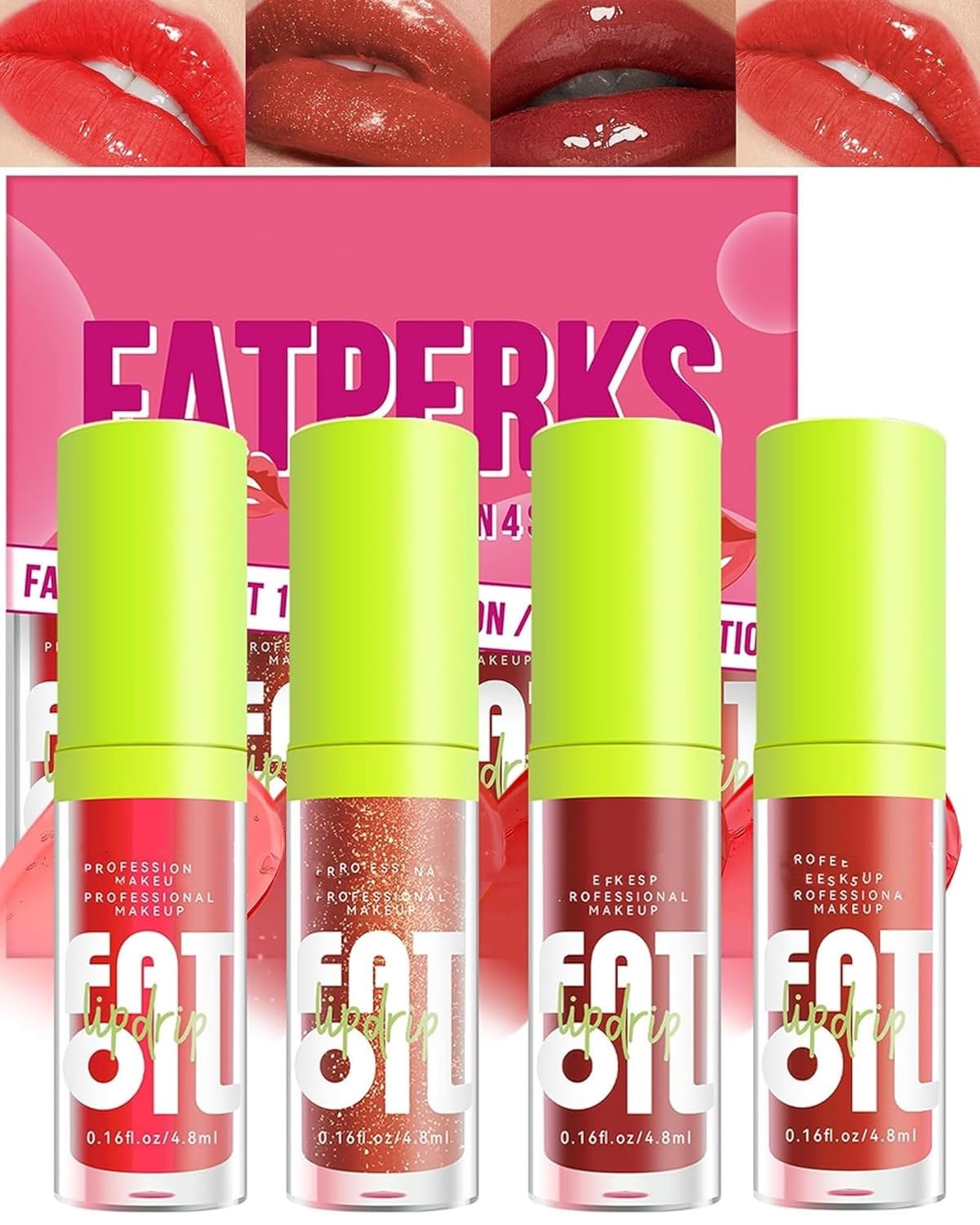 Amazon.com : MAEPEOR Big Brush Head Lip Oil 16 Colors Ultra-Hydrating Moisturizing Glossy Lip ...