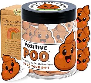 Amazon.com: Positive Poo Affirmation Cards - Emotional Support Poop ...
