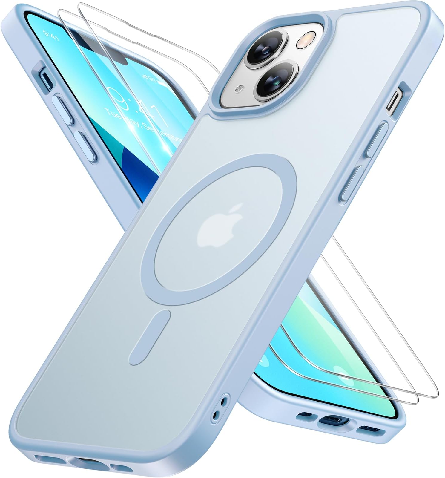 Amazon.com: Miracase Magnetic Series for iPhone 13 Case [Compatible with MagSafe] [with 2X ...