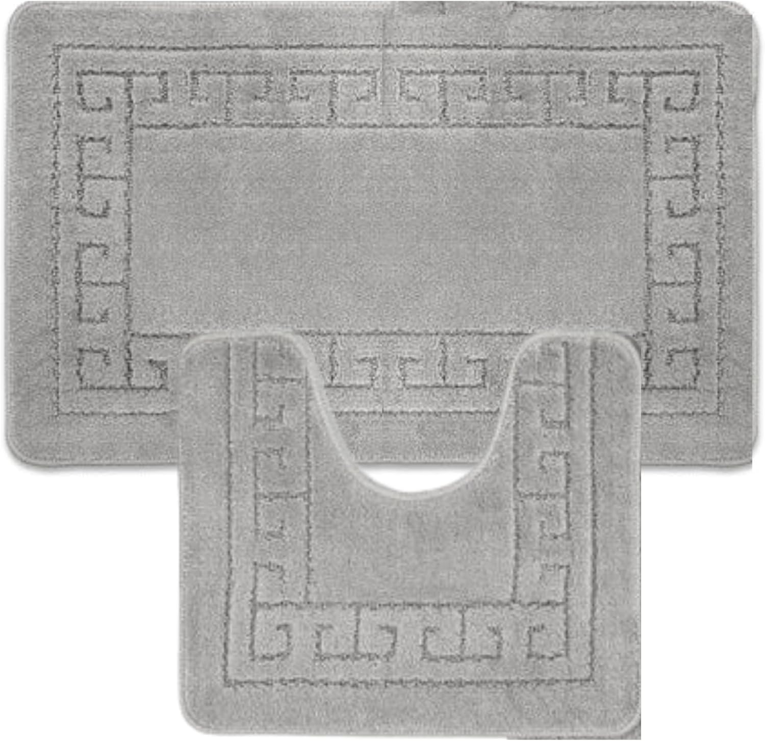 Paradise Products Greek Key Pattern Bath Mats 2 Piece Sets Non Slip ...