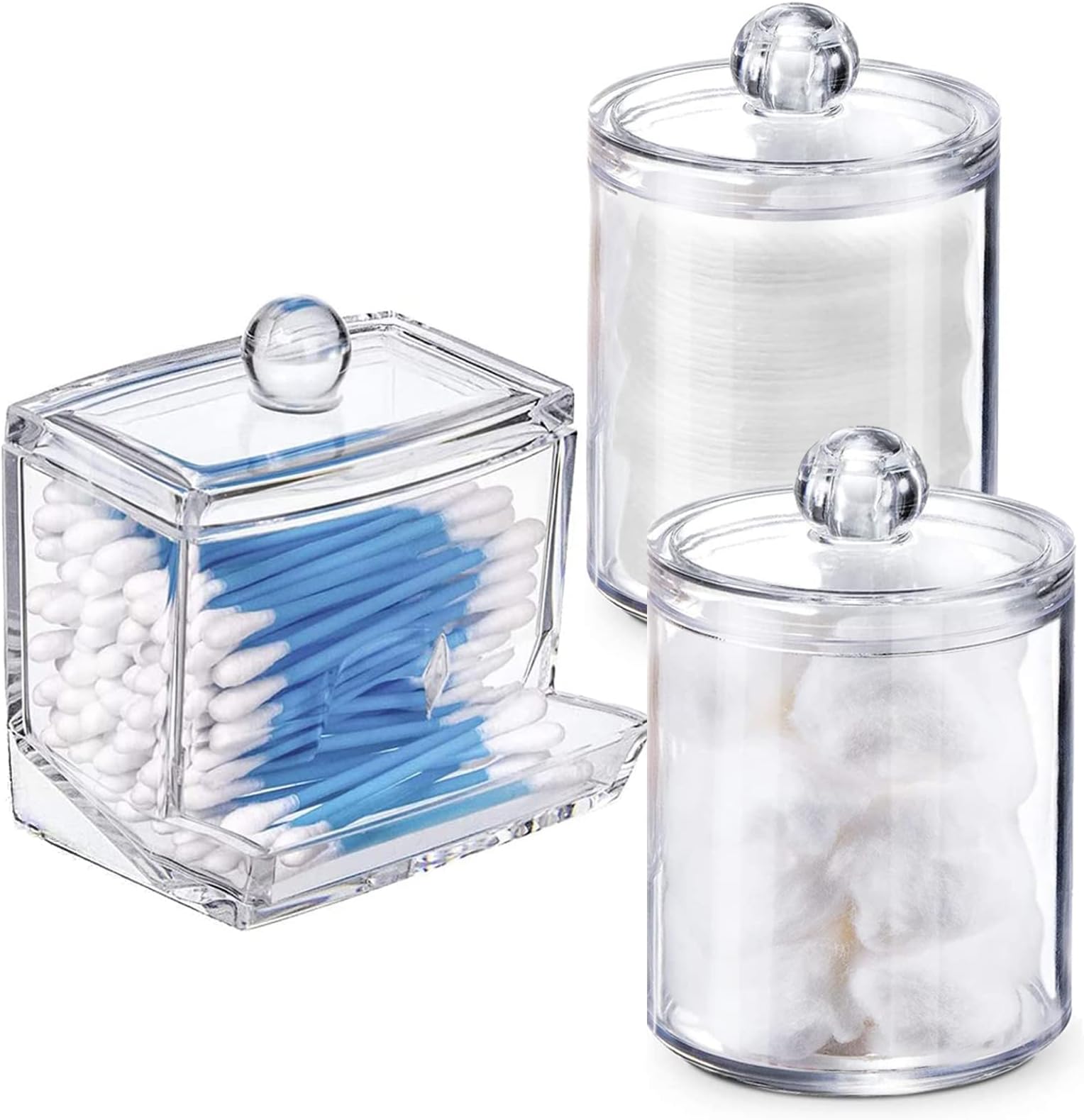 Amazon.com: Tbestmax Pink Qtips Dispenser Bathroom Container, 10/12 oz ...