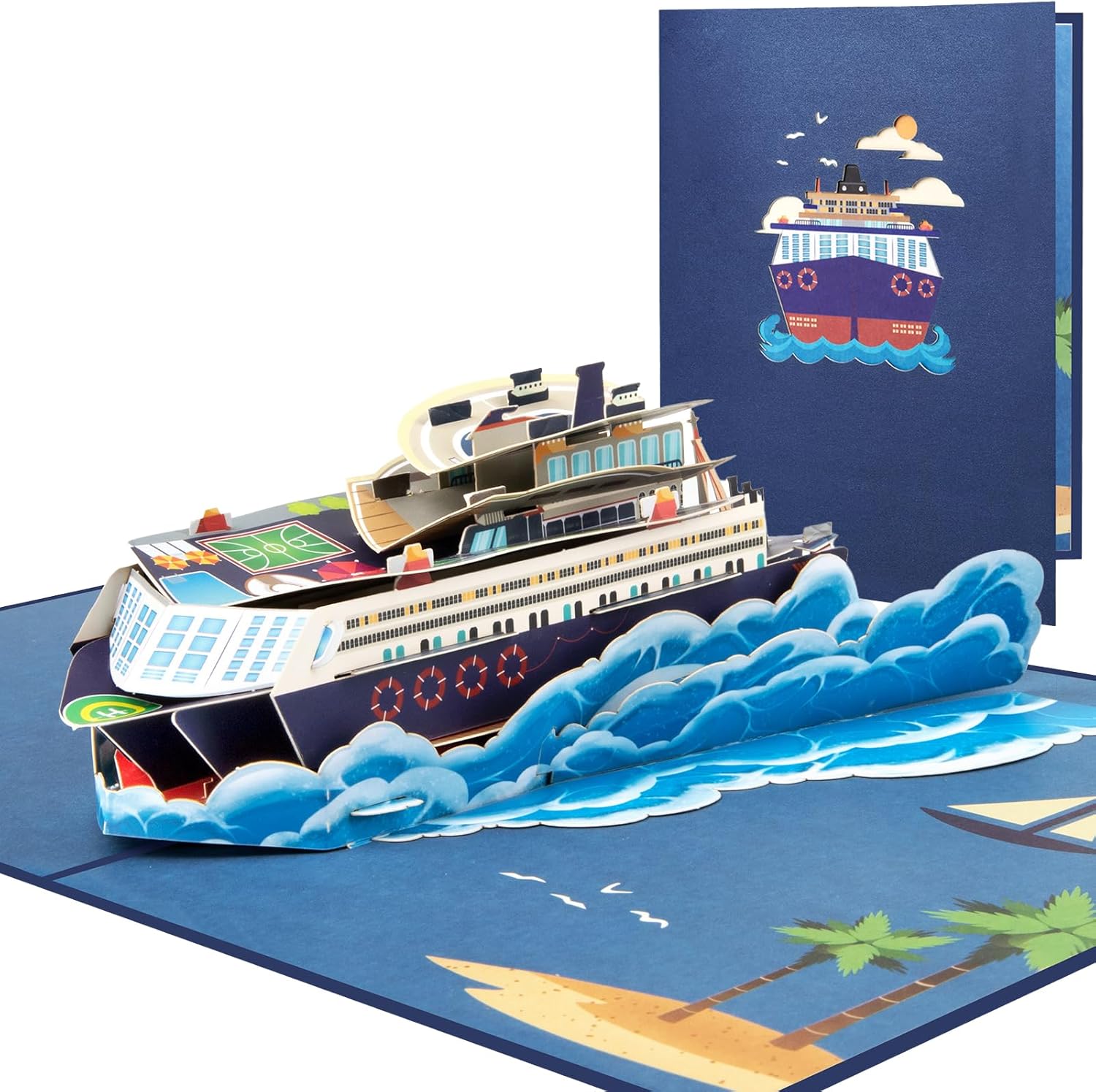 Amazon.com : IKSAMY Cruise Ship Card Pop Up - 3D Greeting Card Cruise ...