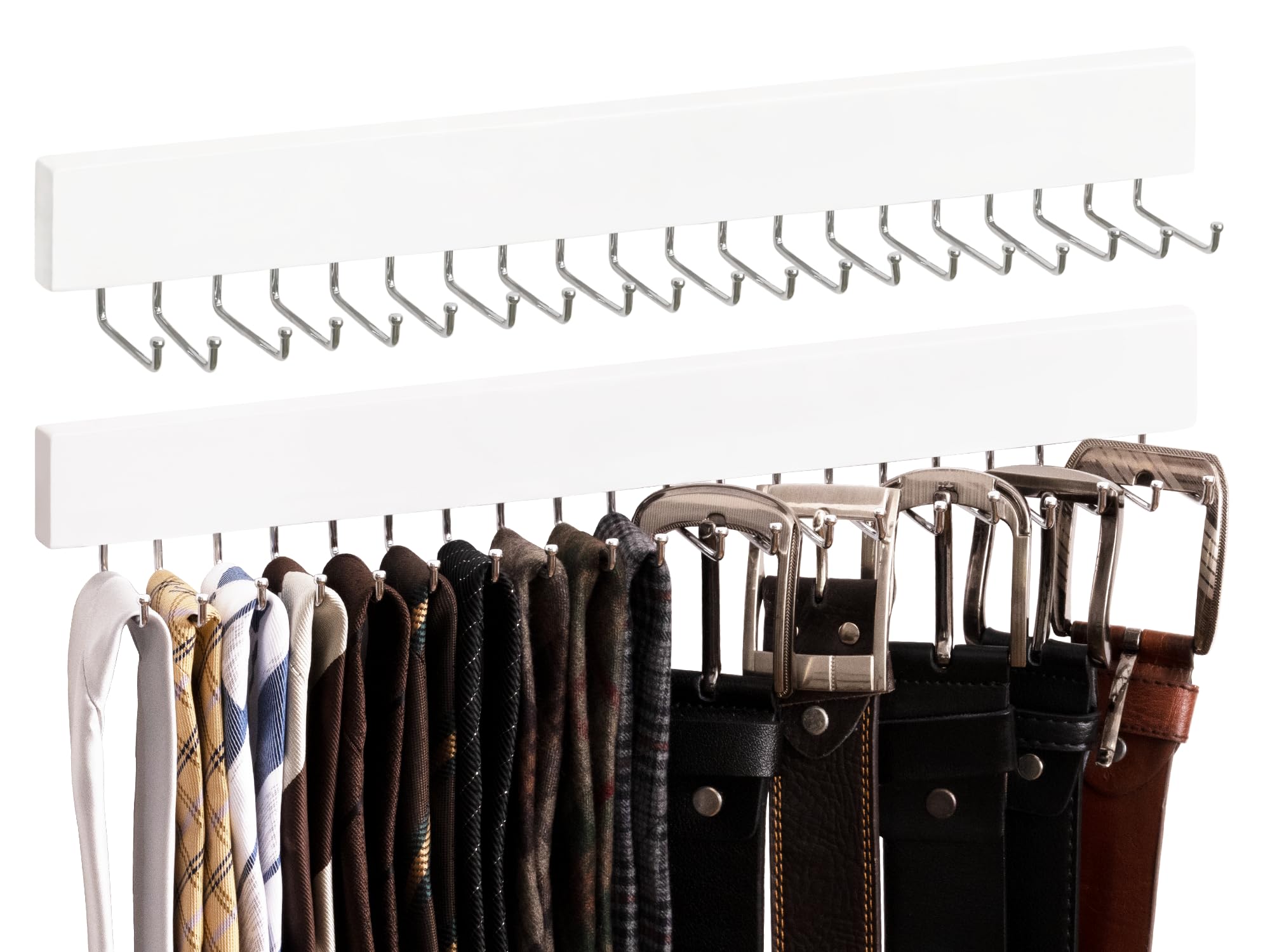 Amazon.com: StorageWorks Tie Rack, Tie Holder Organizer with 20 Hooks ...