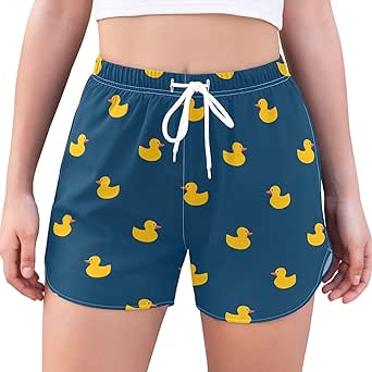 Rubber Ducky Women Summer Beach Boardshorts,Animal Duck Casual Swim ...