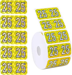 500pcs 2025 Year Stickers, 0.74x1.49in Holographic 2025 New Year ...