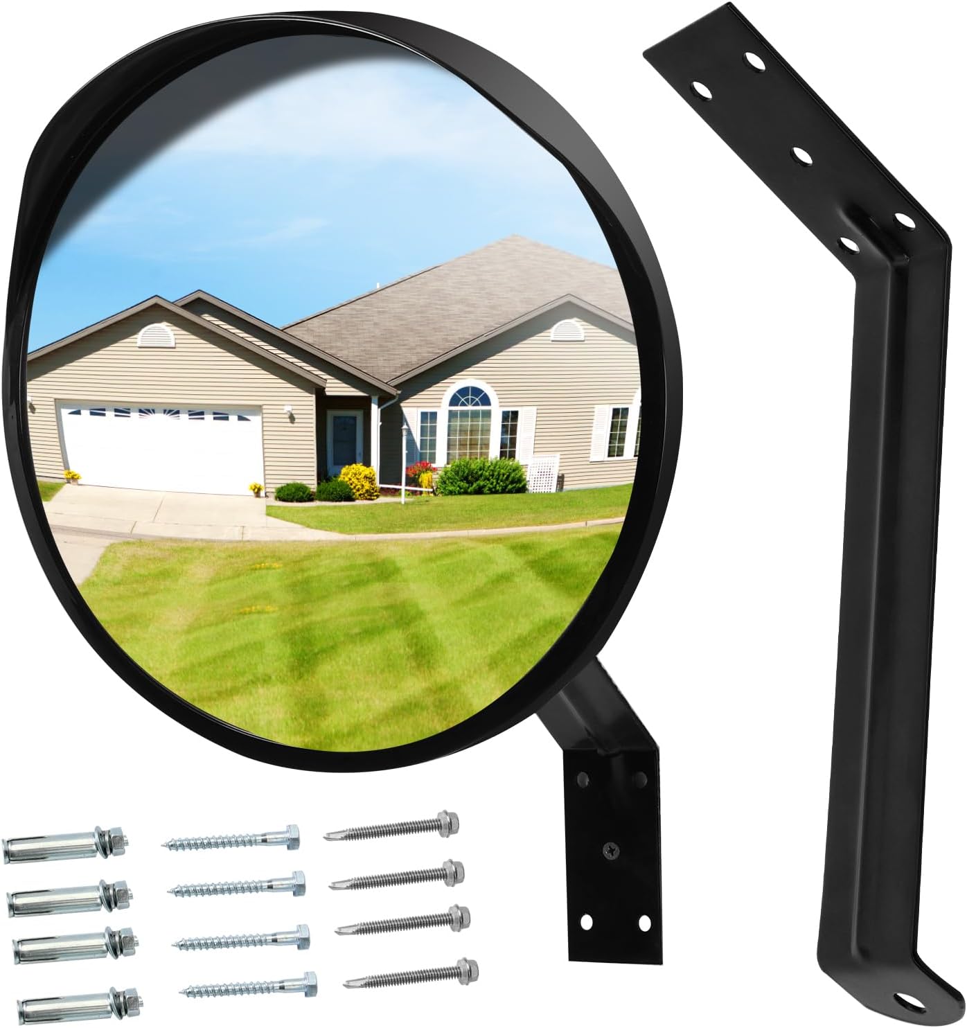 Autrido Convex mirror -12 Inch traffic mirror ，Convex mirror with ...