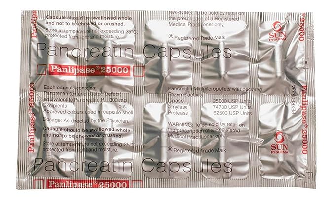 Panlipase 25000 - Strip of 10 Capsules : Amazon.in: Health & Personal Care