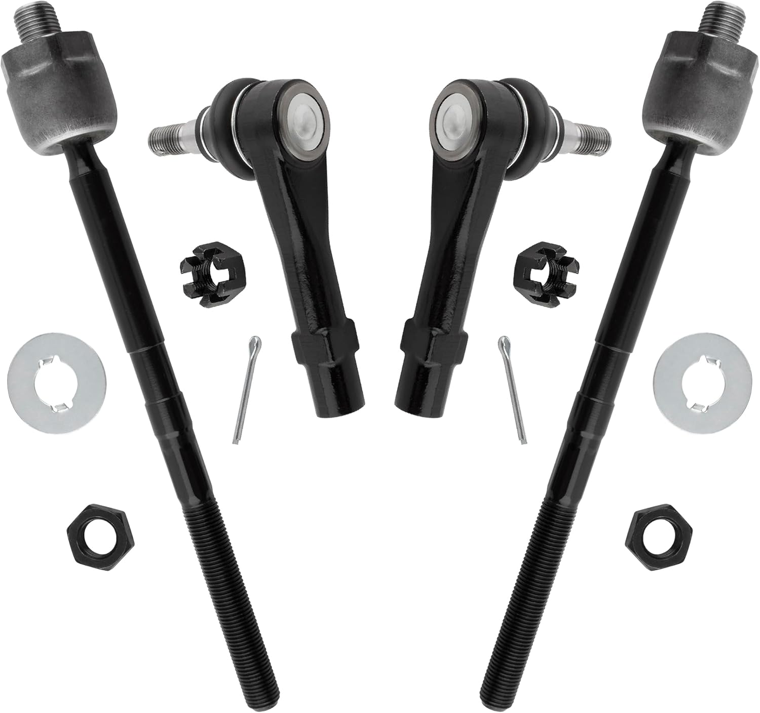 Amazon.com: YMAUGP 2x Front Outer Tie Rod End ES3667 + 2x Front Inner ...