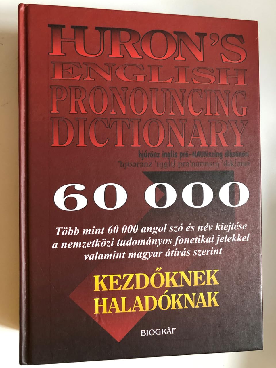 Amazon.com: Huron's English Pronouncing Dictionary / Huron's angol ...