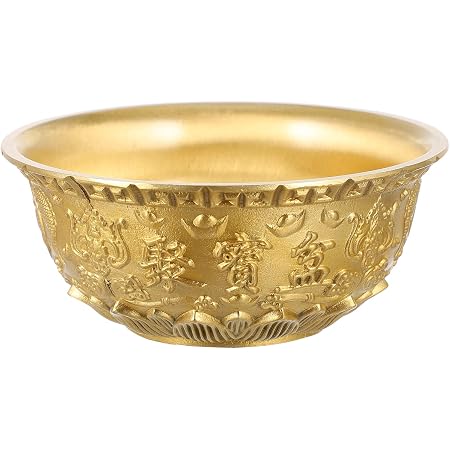 Amazon.com: DOITOOL Treasure Basin Feng Shui Decor Brass Treasure Bowl ...