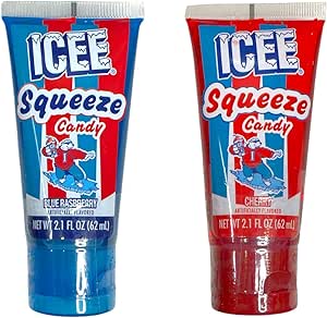 Koko's Icee Squeeze Candy Gel 2 Tubes - 1 Blue Raspberry and 1 Cherry ...