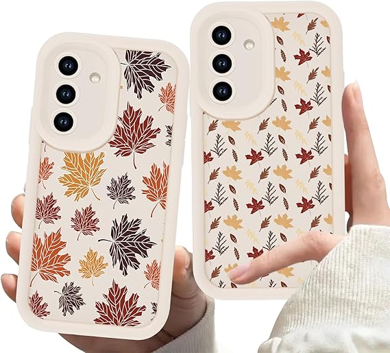 Amazon.com: Aesthetics Autumn Fall Maple Leaf Phone Cases for Samsung ...