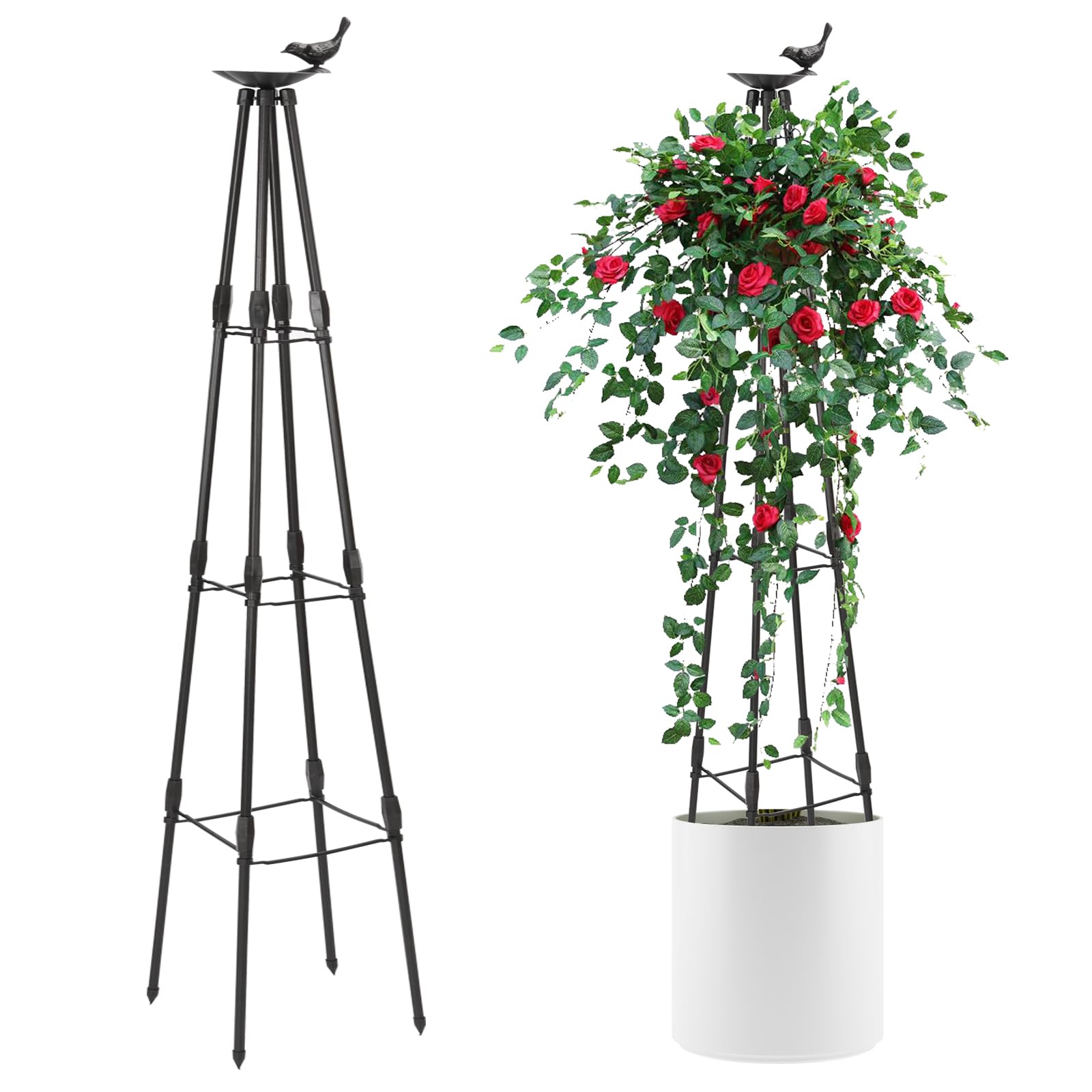 Snapklik.com : EAPFCT Garden Trellis For Climbing Plants Obelisk ...