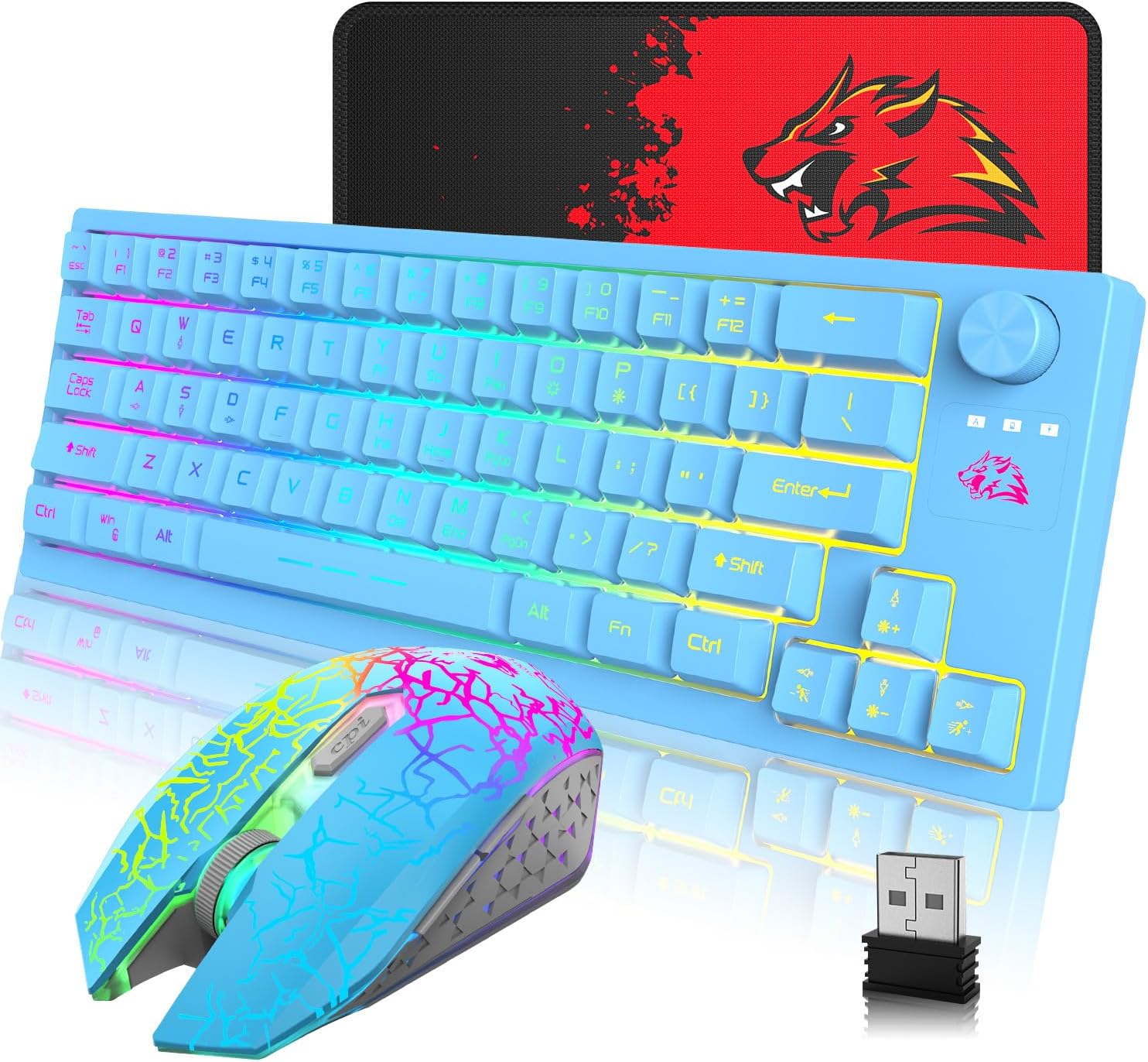 Amazon.com: DPI Wireless Optical Mouse and RGB Backlight Game Wireless ...