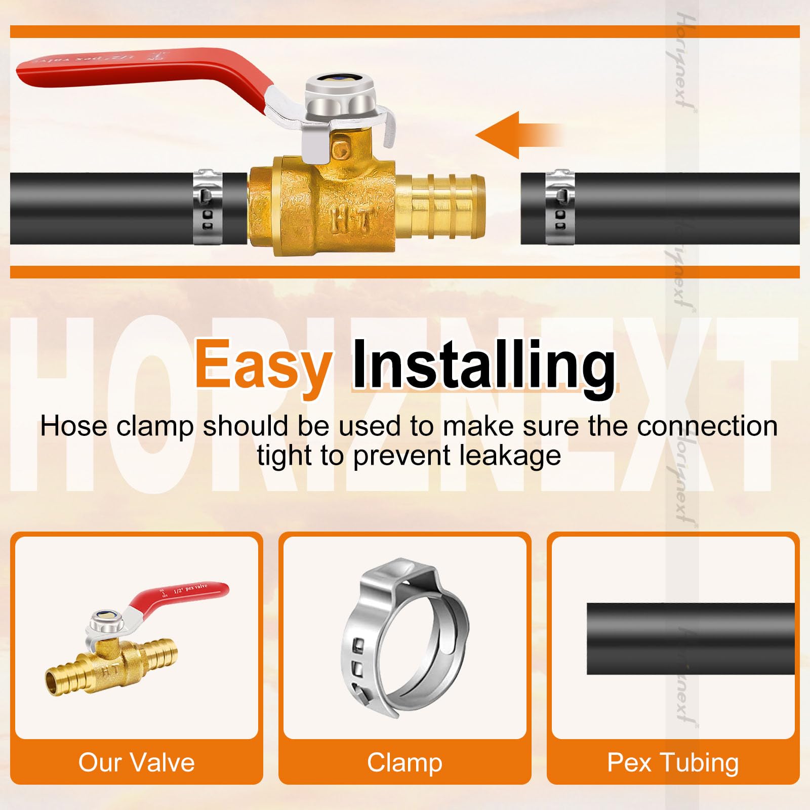 Snapklik.com : Horiznext Pex Valves 1/2 Inch, Brass Full Port Shut Off ...