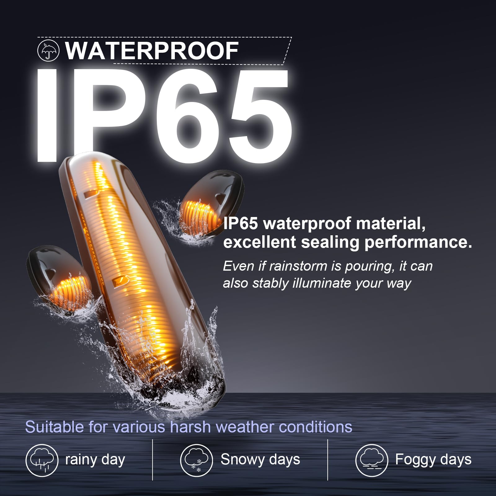 Snapklik.com : 3PCS LED Cab Marker Roof Running Top Lights, Smoked 30 ...