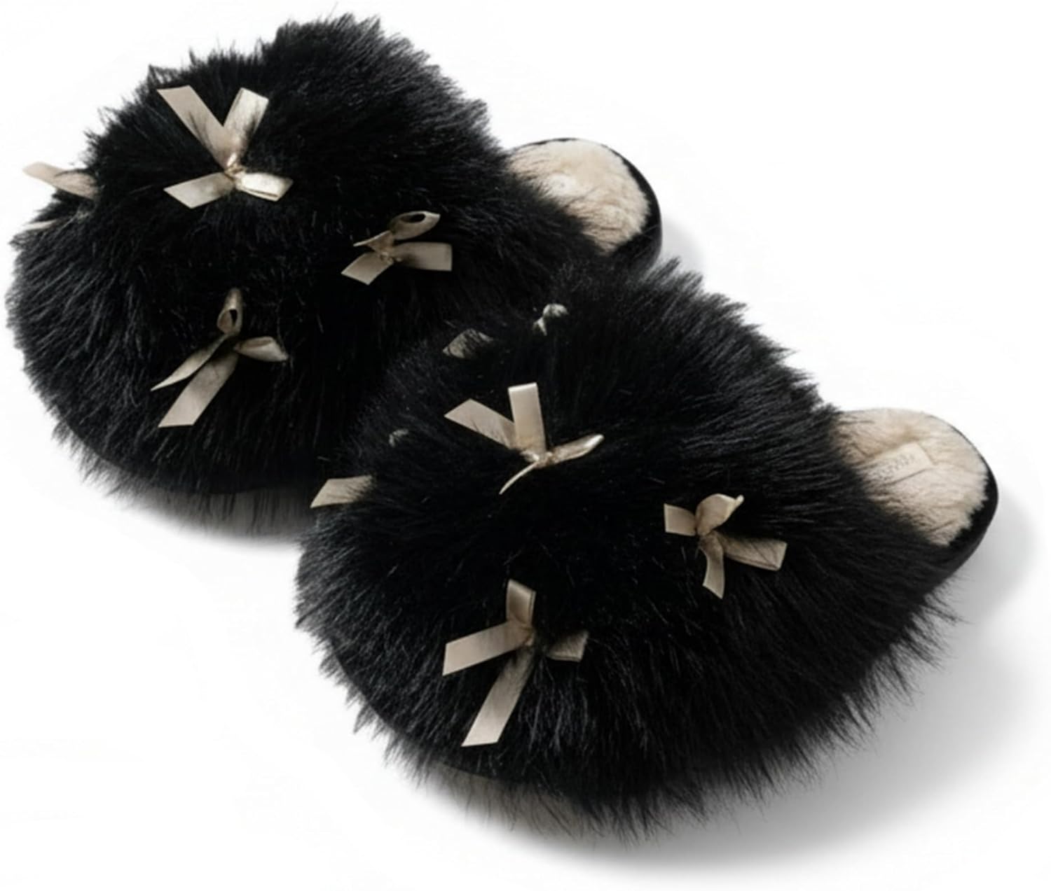 Amazon.com | Comfortable bowknot home slippers with non-slip wavy ...
