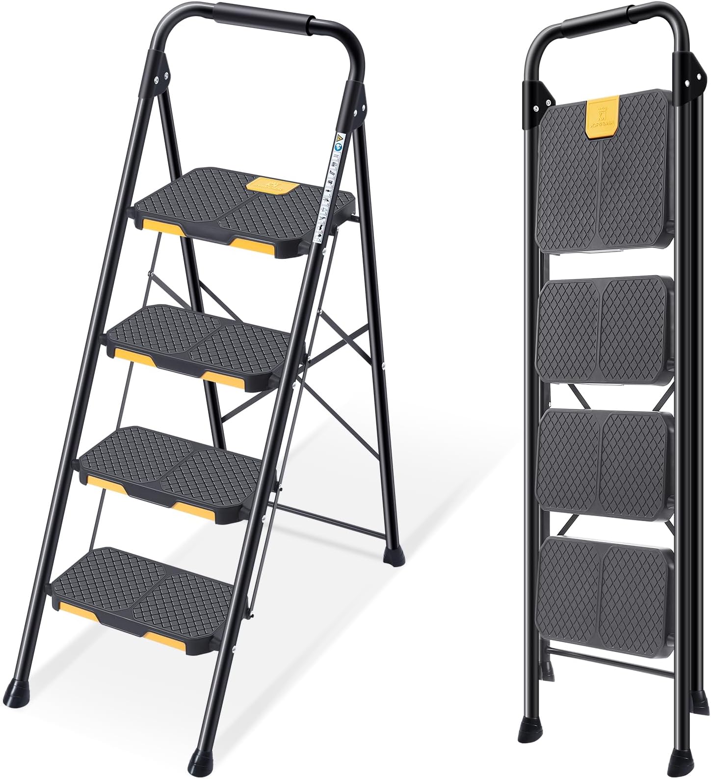 4-Step Tall Ladder and A Small Step Stool, Perfect Size for Family Use ...