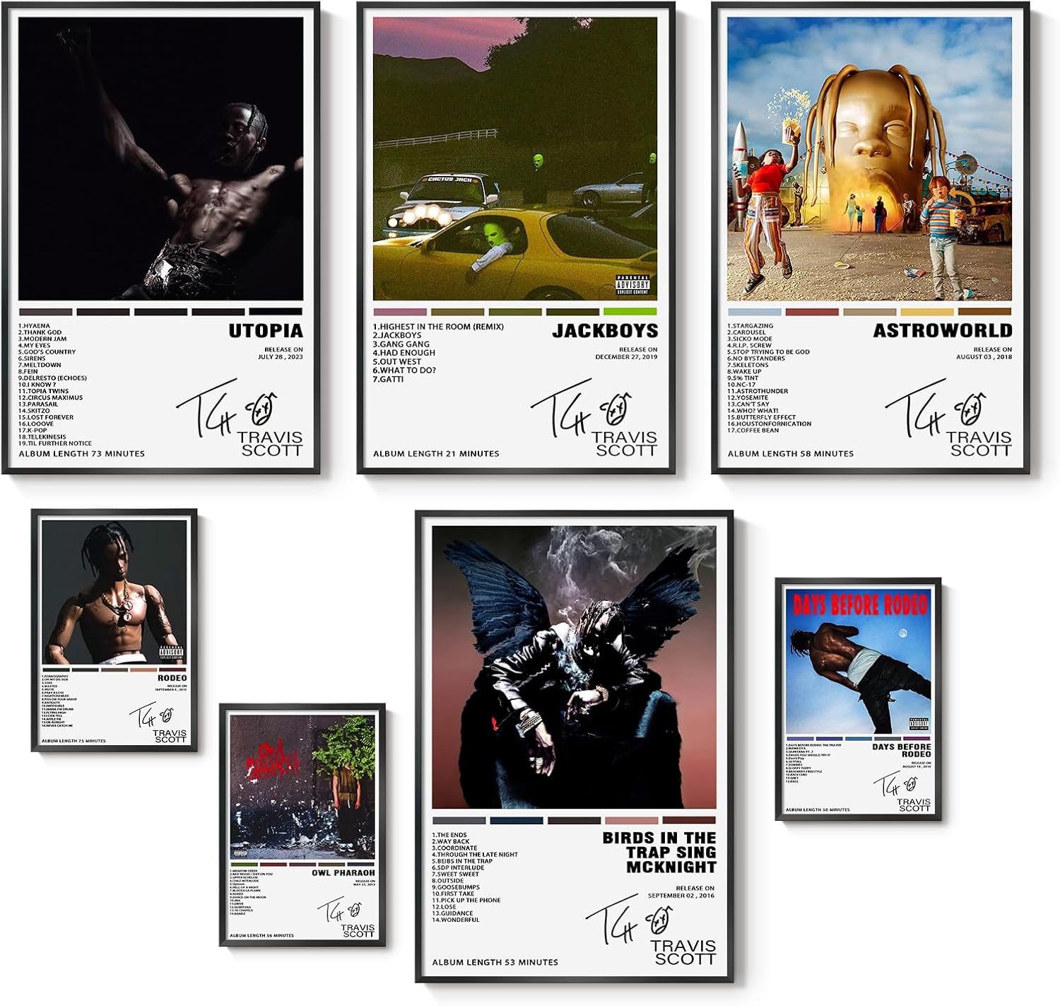 Amazon.com: VivaArt Set of 7Music Album Cover Posters for Room ...