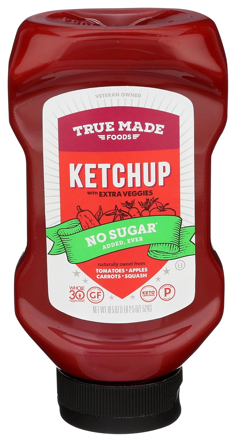 Amazon.com : TRUE MADE FOODS No Sugar Added Ketchup with Extra Veggies ...