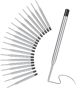 20 Pcs Ballpoint Pen Refills,Replaceable Metal Ballpoint Pen Refills ...