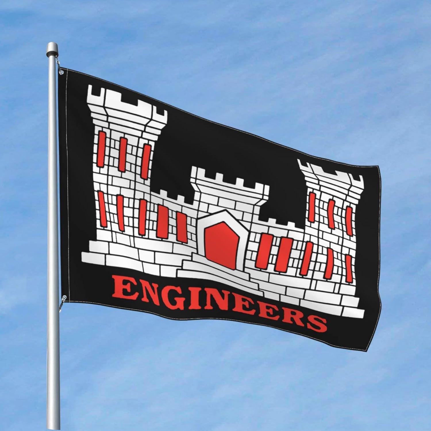 Amazon.com : Army-Engineers-Castle Garden Flag 4x6 Ft Home House Decor ...