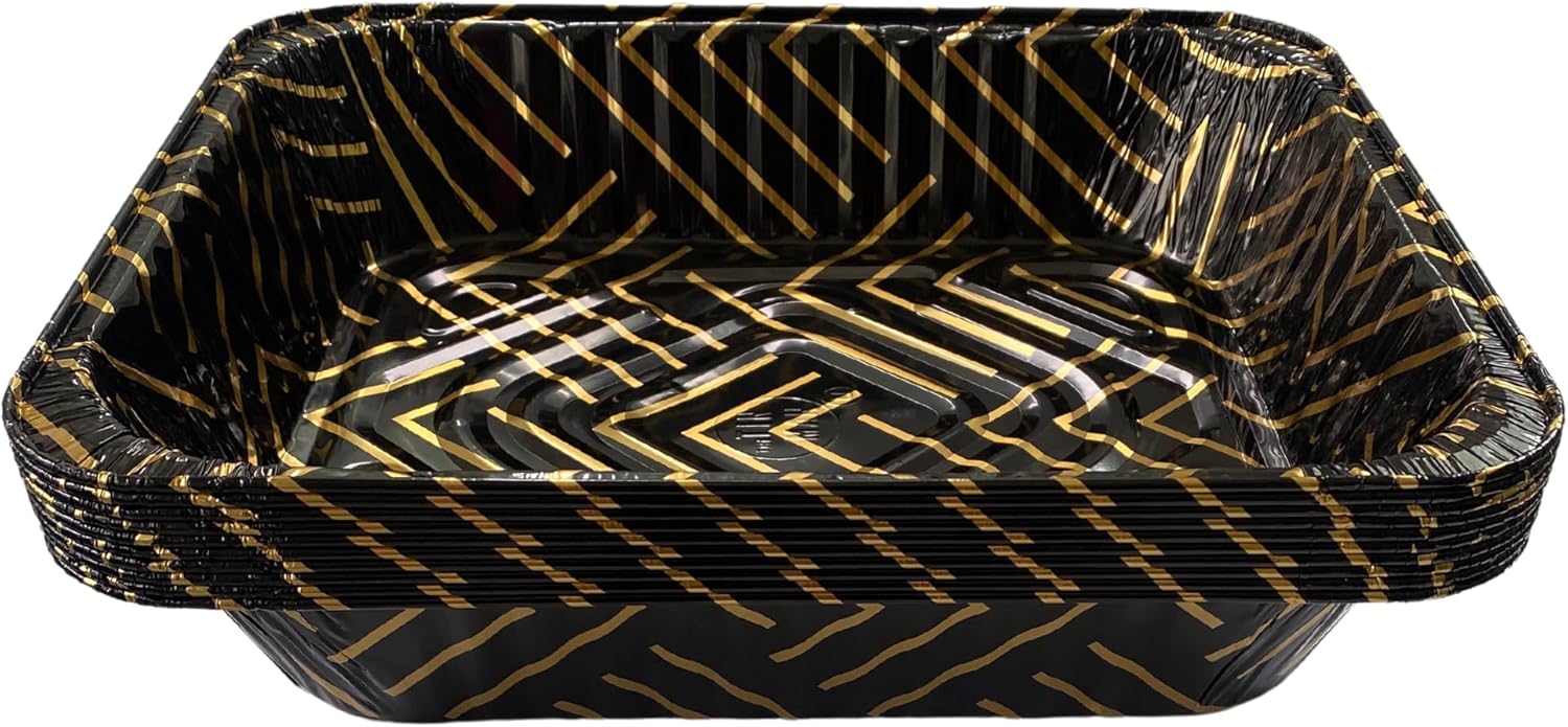 Amazon.com: Aluminum Foil Pans 9x13 Disposable [10 Pack] Elegant Color ...