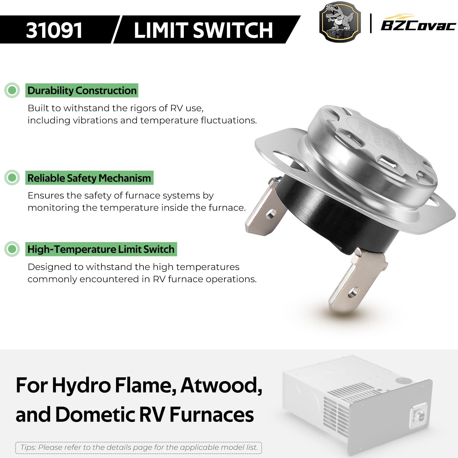 Snapklik.com : 31091 High-Temperature Limit Switch For Atwood/Hydro ...