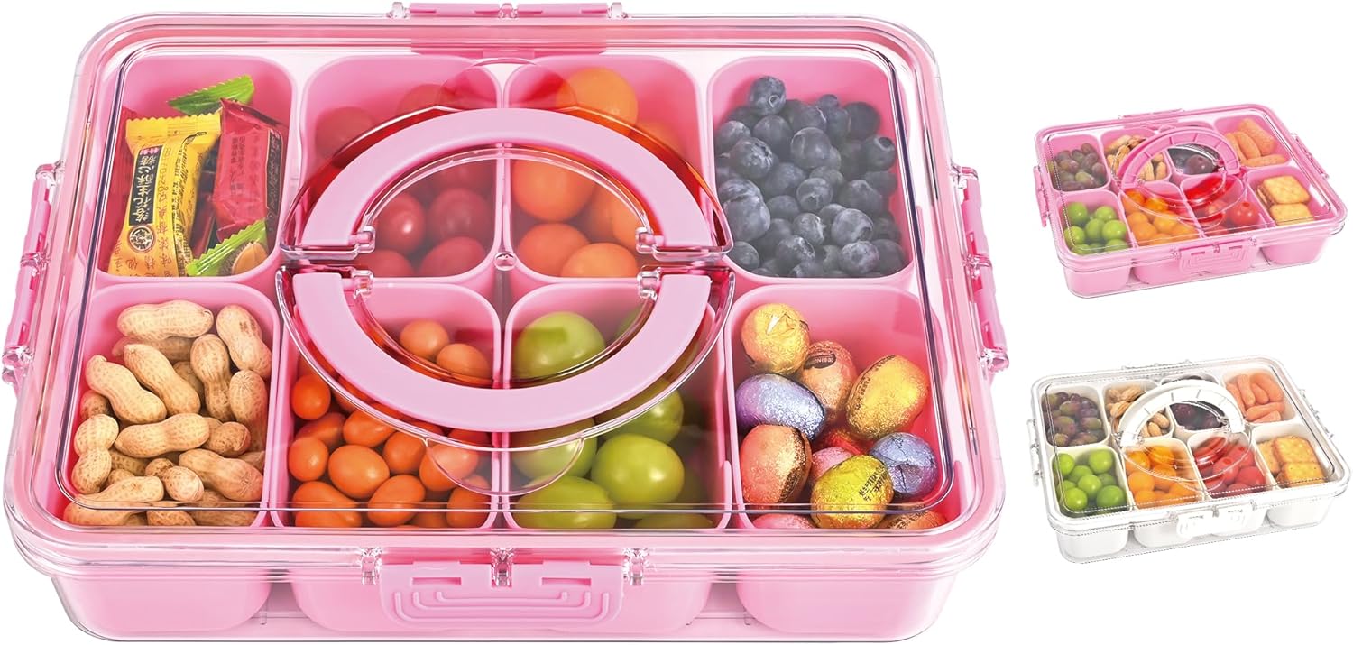 Amazon.com: WGBP Snackle Box Container, 8 Compartment Divided Serving ...