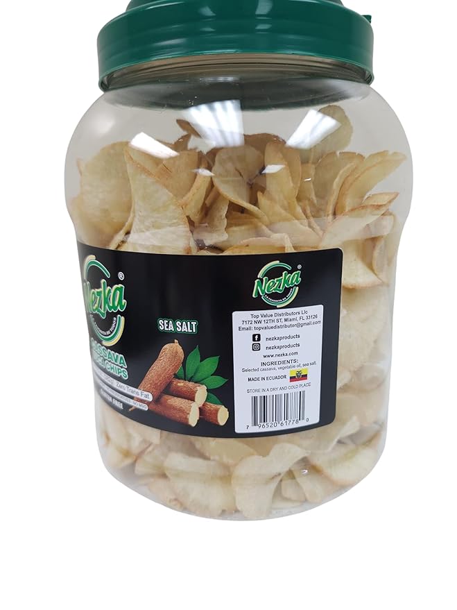 Amazon.com: Nezka Cassava Yuca Chips - Crunchy Snacks and Side Dish ...