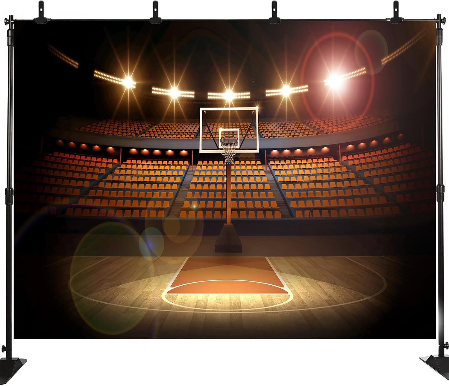 Amazon.com : FSUWEN Basketball Backdrop for Photography Spotlight ...