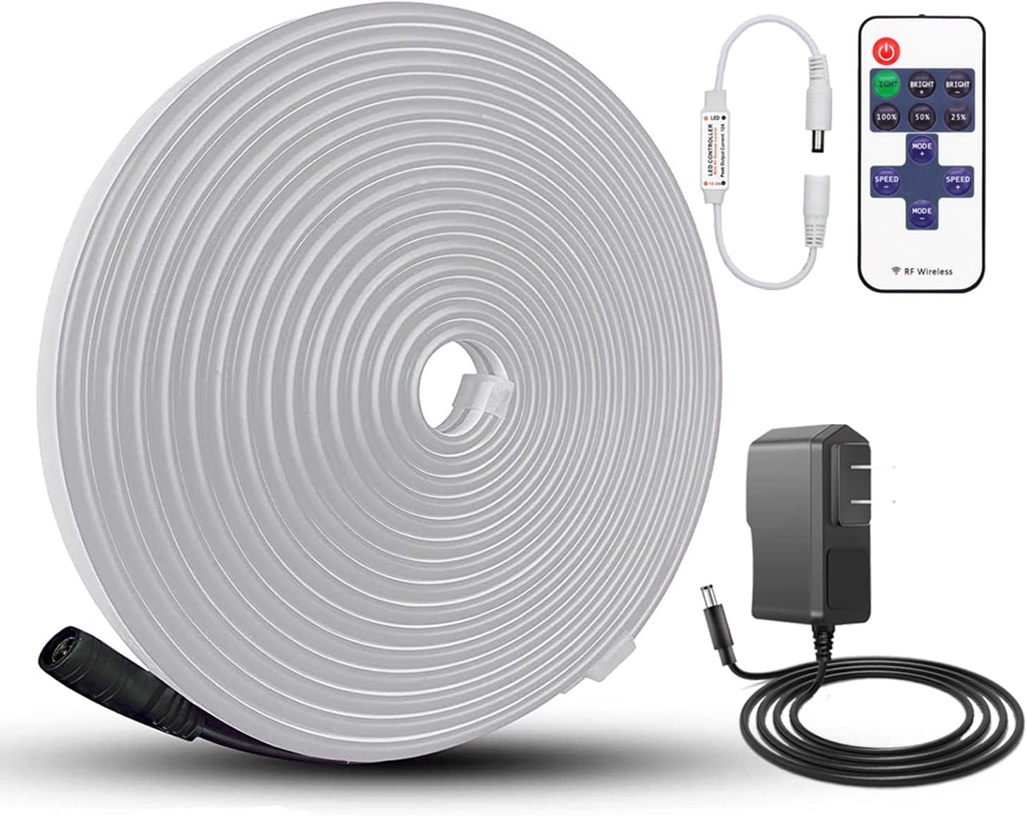 Tira LED Neon 10 Metros, Neón LED Impermeable IP65, Luces LED Neón con ...