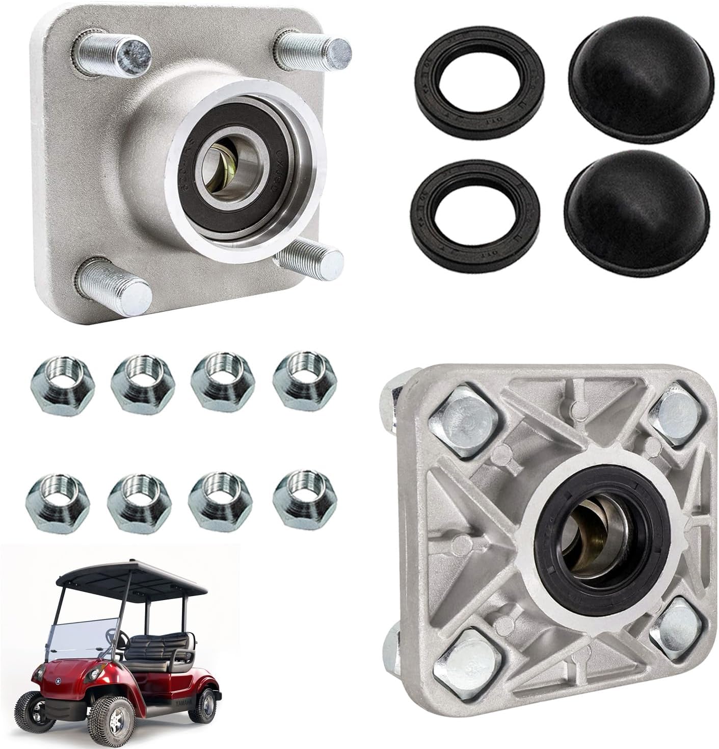 Amazon.com: Golf Cart Rear Wheel Hub compatible Yamaha rear wheel hub ...