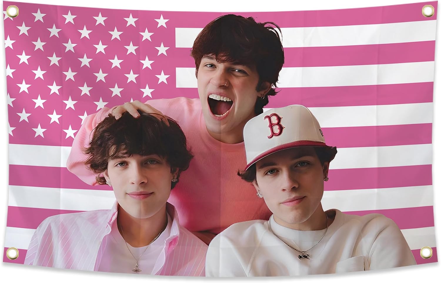 Amazon.com: Generic Sturniolo Pink Tapestry 3x5 Ft Triplets Funny Flag ...