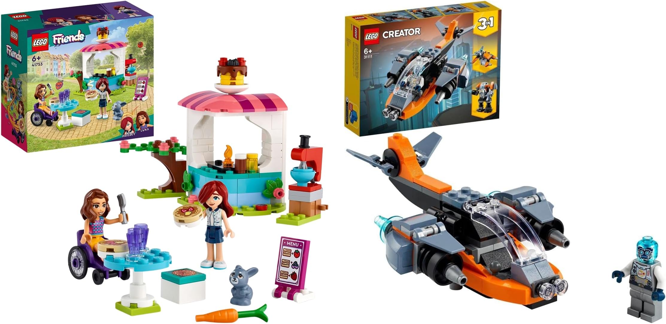 LEGO Friends Pancake Shop 41753 Building Toy Set (157 Pcs),Multicolor ...