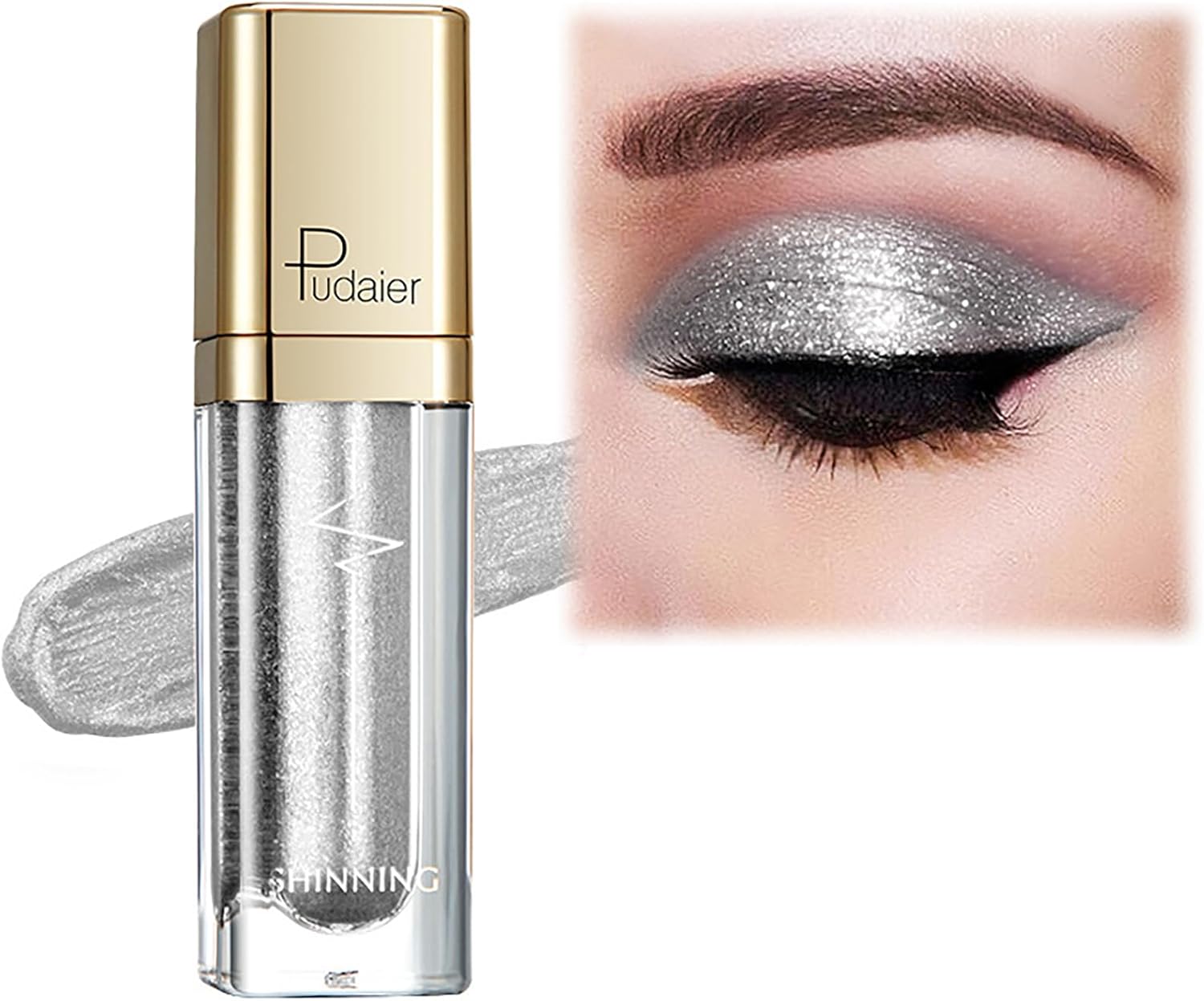 Metallic Liquid Glitter Eyeshadow - Long Lasting Waterproof Matte ...