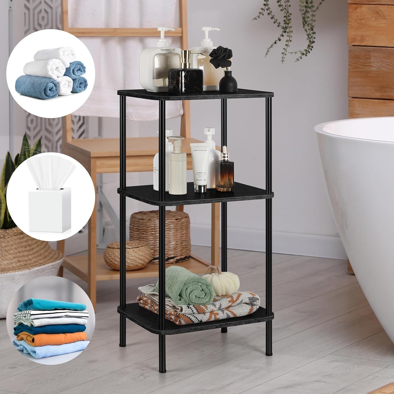 smusei 3 Tier Small End Table Tall Telephone Table Australia | Ubuy