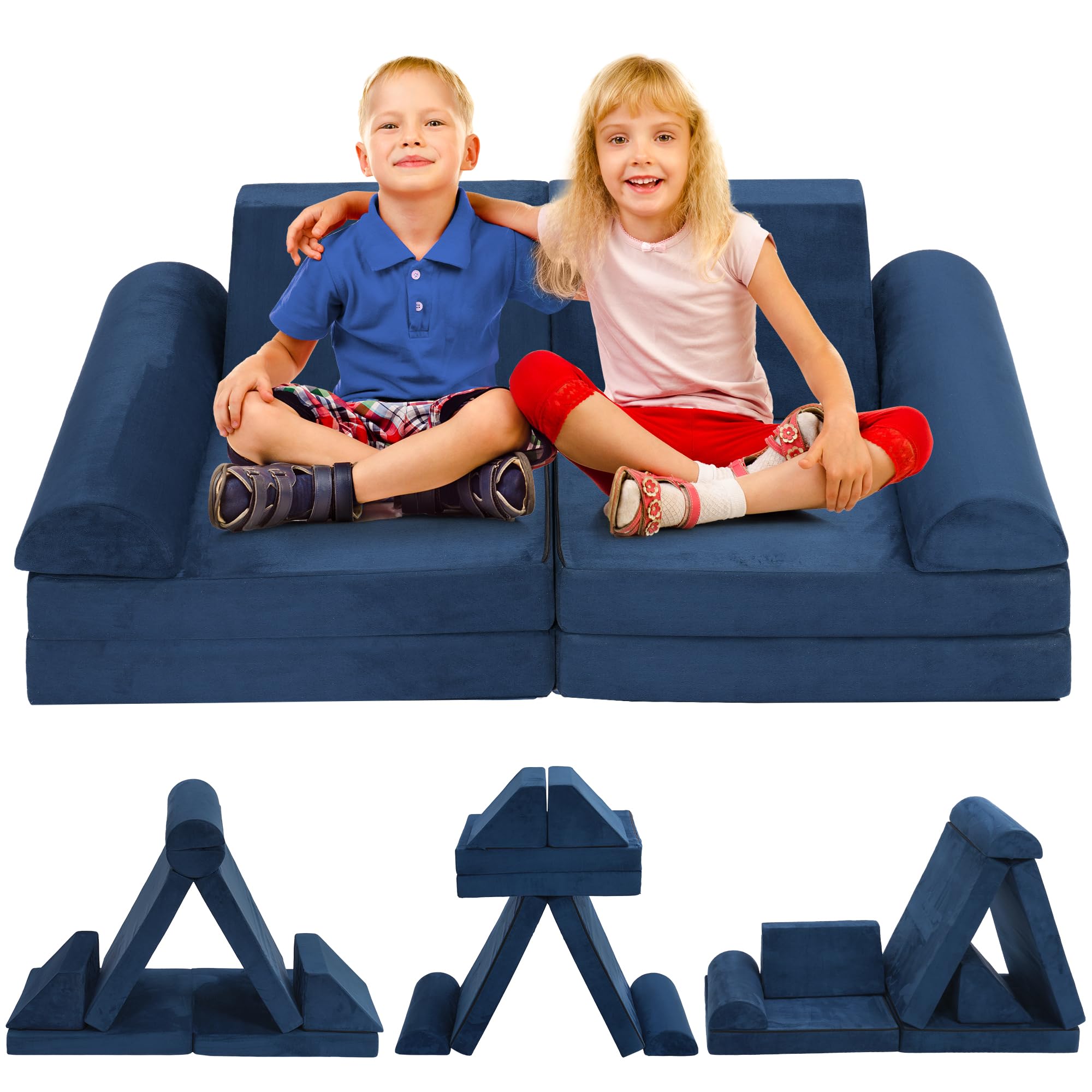 Amazon.com: Rengue 8 PCS Modular Kids Play Couch, DIY Modular Toddler ...
