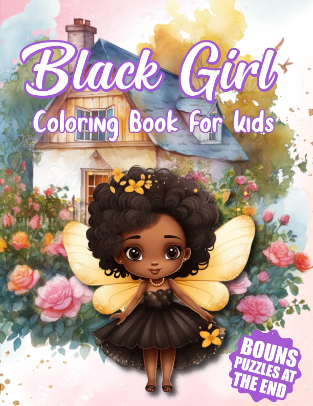 Black Girl Coloring Book for Kids: Beautiful Coloring Book for Black ...